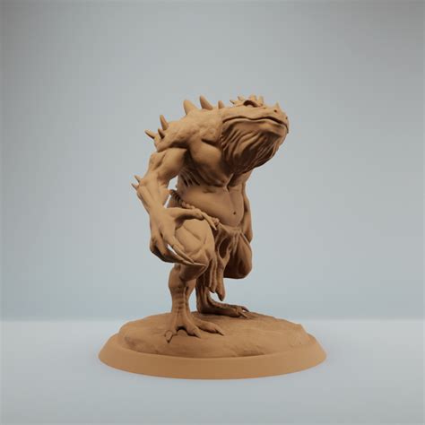 3d Printable Slaad Dnd Miniatures Pre Supported Two Variations By Vulcan Forge Miniatures