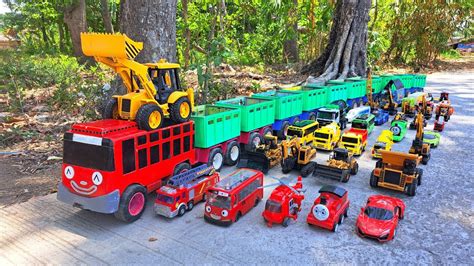 Mobil Truk Tronton Panjang Penuh Mainan Excavator Truk Molen Mobil Balap Truk Oleng Loader
