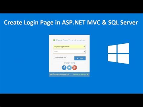 How To Create Login Page In Asp Net Mvc Using D Procedure In Asp ...