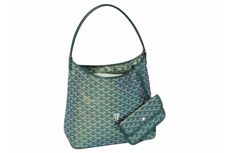 Goyard Boheme Hobo Bag Pearly Green In Canvascalfskin With Palladium