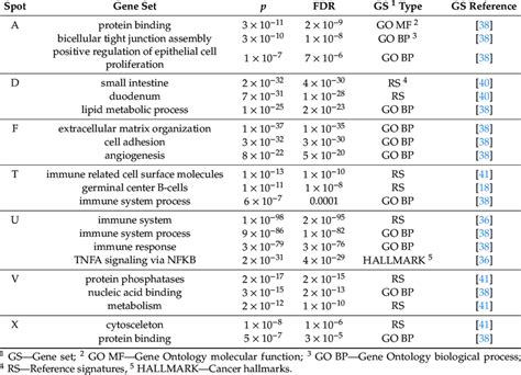 Overrepresentation Analysis Of Dysregulated Spots Top 3 Most
