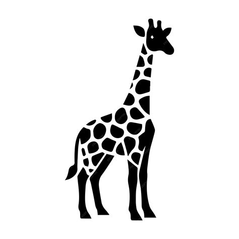 Premium Vector Giraffe Camelopard Giraffid Silhouette Editable Vector