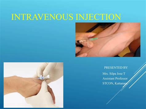 Intravenous Injection Ppt Pptx