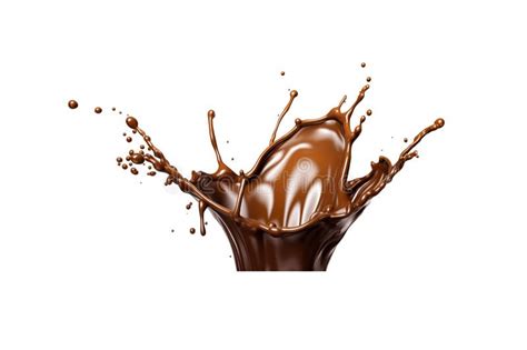 шоколадный сплаш изолированный на белом фоне создан Иллюстрация штока иллюстрации