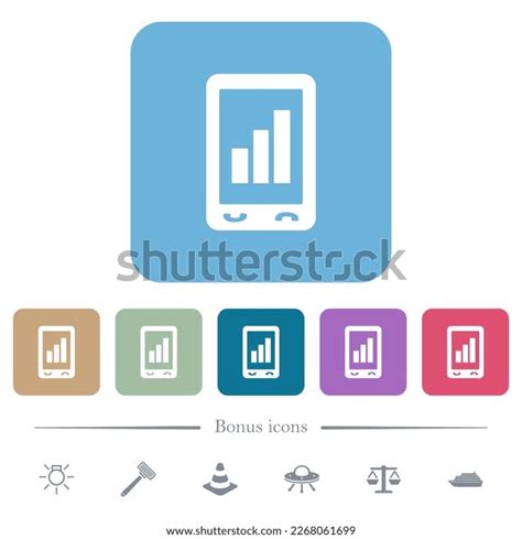 Mobile Signal Strength White Flat Icons Stock Vector Royalty Free 2268061699 Shutterstock