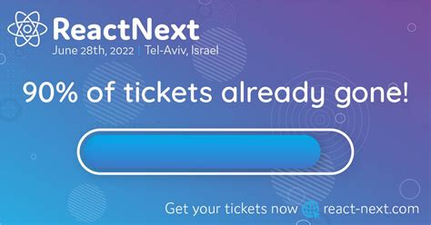 Reactnext Conference On Linkedin 90 Of The Tickets Sold With The Conference Almost 2 Months