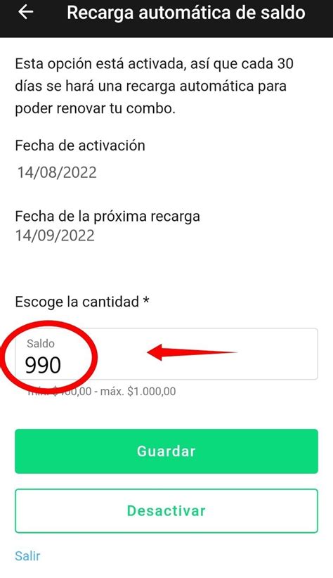 Cómo actualizar el monto de mi recarga automática Tuenti Argentina