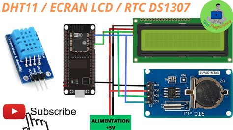 Esp32 Dht11 Ecran Lcd I2c Rtc Ds1307 Youtube