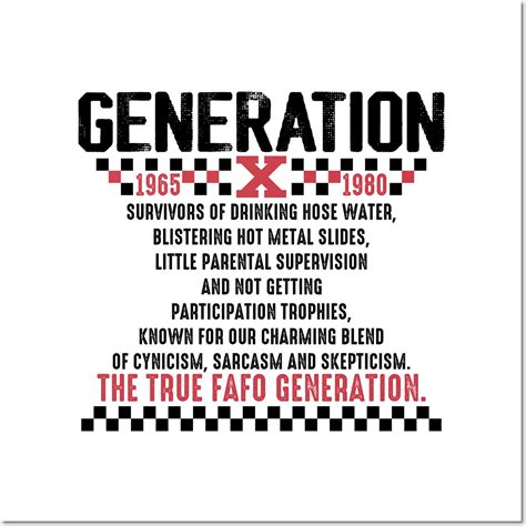 Gen X Funny Quotes Retro Generation X Vintage X Gen Xers Wall And Art