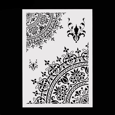 Badu Bg 1 бр Направи си сам големи шаблони за мандала за рисуване занаяти декорация на стени