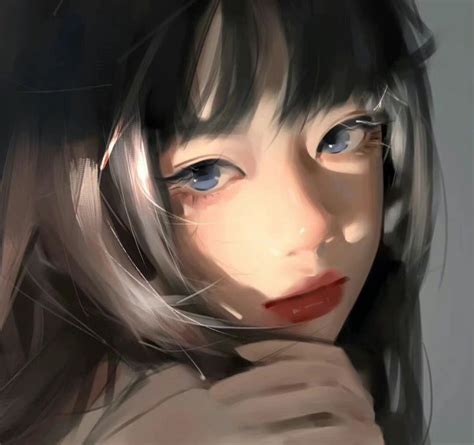 Pin Oleh T Di Art Gambar Profil Lukisan Wajah Ilustrasi