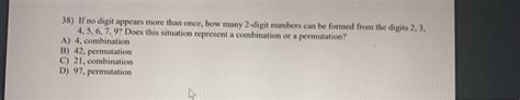 solved 38 if no digit appears more than once how many