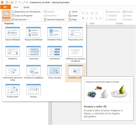 guía para crear cuestionarios de en arrastrar y soltar en ispring suite