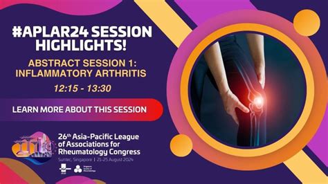 Aplar24 Session Inflammatory Arthritis Aplar Posted On The Topic Linkedin