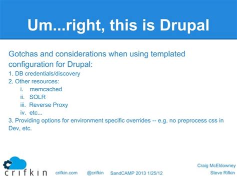 Drupal Integrated Devops Workflow Ppt