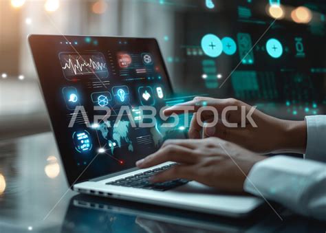 استخدام الأجهزة التقنية الحديثة في الأعمال المكتبية، خلفية هولوجرامية