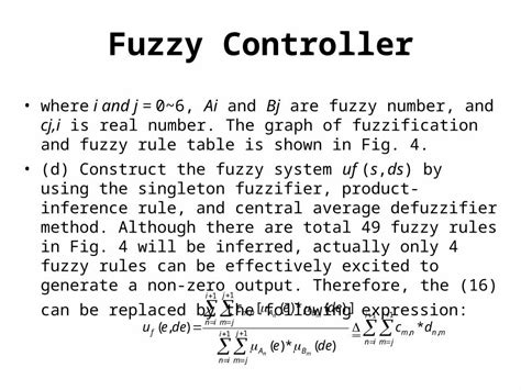 ppt fuzzy controller where i and j 0~6 ai and bj are fuzzy number