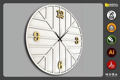 Wall Clock SVG Creative Fabrica