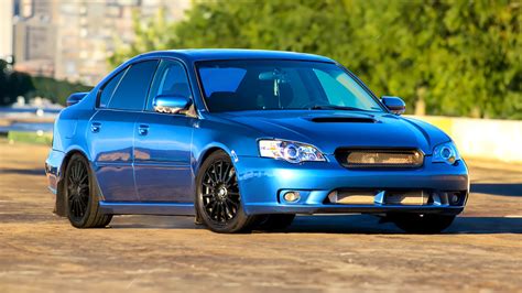 2006 Blue Subaru Legacy Sedan Profile