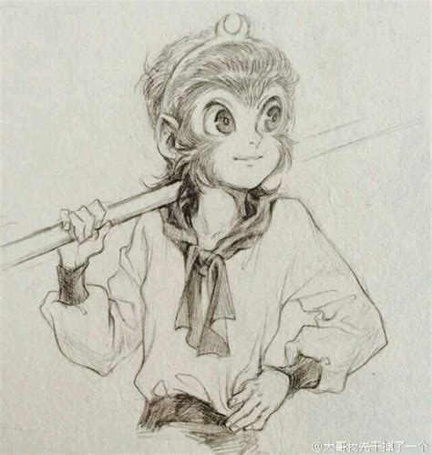 素描孙悟空怎么画画齐天大圣最帅气教程5 伤感说说吧