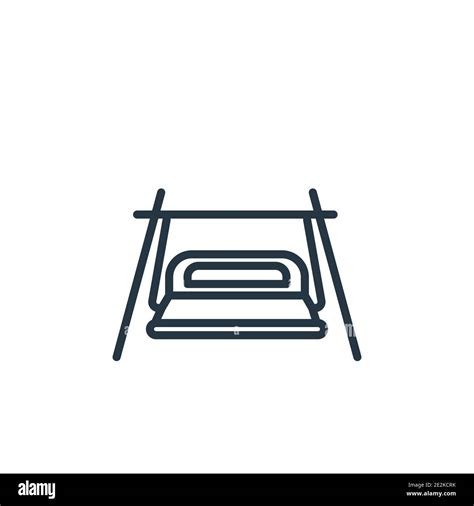 Porch Swing Outline Vector Icon Thin Line Black Porch Swing Icon Flat Vector Simple Element