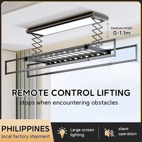 Intelligent Electric Drying Rack With Led Lighting Function Lifting Function Remote Control