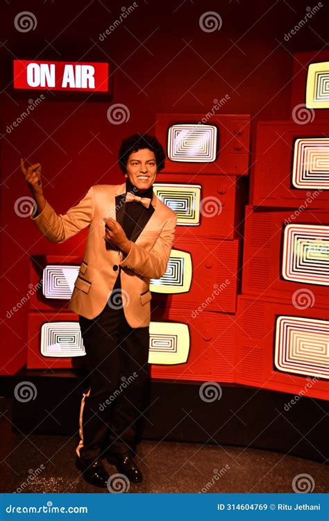 Estatua De Bruno Mars Wax En El Museo De Cera De Hollywood En Branson Missouri Imagen De Archivo