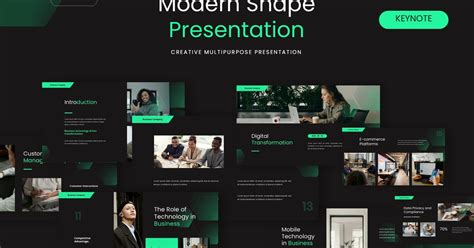 Modern Shape Keynote Incl Bright And Clean Envato