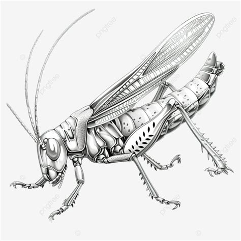 Vector Coloring Drawing Grasshopper Concept Design Drawing