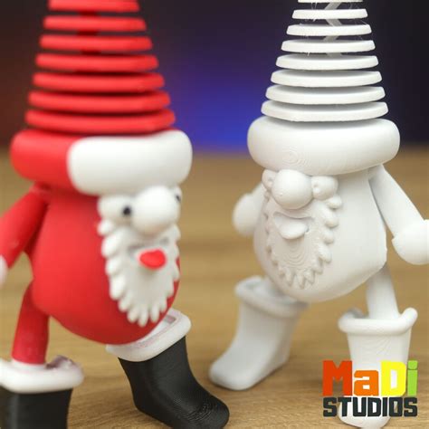 3d Printer Stl File For 3d Printing Happy Print In Place Flexi Santa