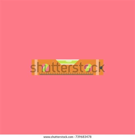 Horizontal Spirit Level Tool Vector Isolated Vector De Stock Libre De Regalías 739683478