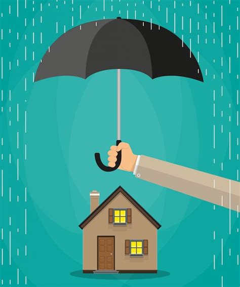 Premium Vector Cartoon Living House Protection Concept Agent Hand