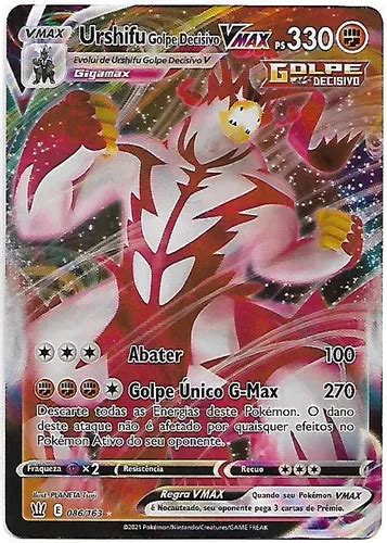 Carta Pokémon Urshifu Golpe Decisivo Vmax MercadoLivre