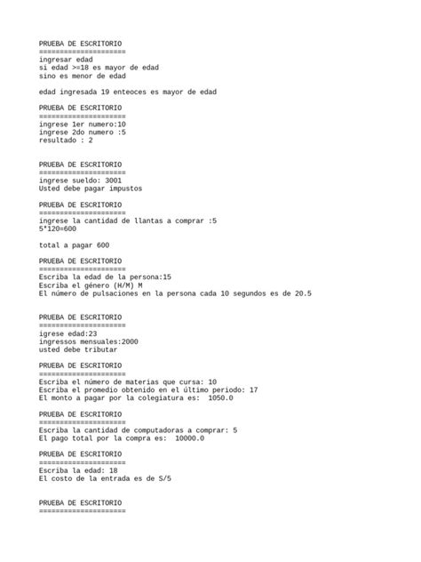 Prueba De Escritorio Pdf