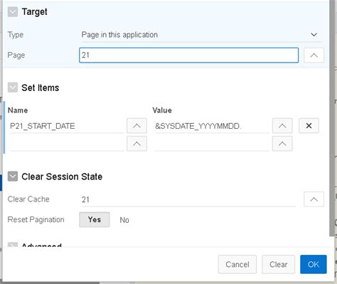 How Pass Sysdate To A Page Item Through A Classic Report Column Of Type Link Oracle Forums