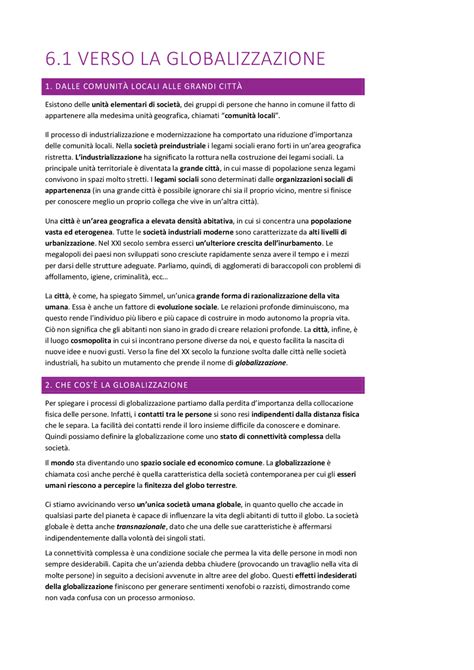 La Globalizzazione Appunti Di Scienze Umane Appunti Di Scienze Umane