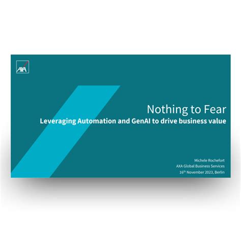 Automation And Genai How Axa Drives Business Value 20