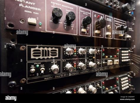 Vintage Audio Recording Equipment In A Professional Analog Recording