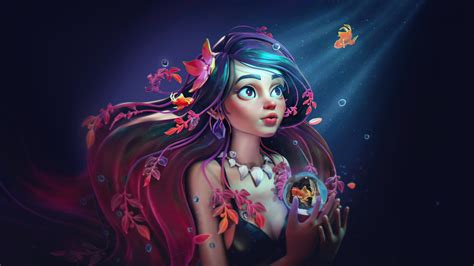 X Mermaid Queen Of The Fishes Laptop Full Hd P Hd K