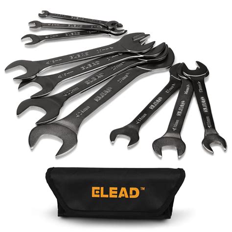 Elead Super Thin Open End Wrench Set 10 Piece Metric 55 27mm