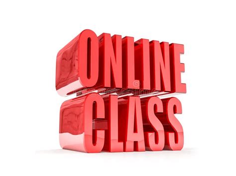 Online Class 3d Text Stock Illustration Illustration Of Digitally