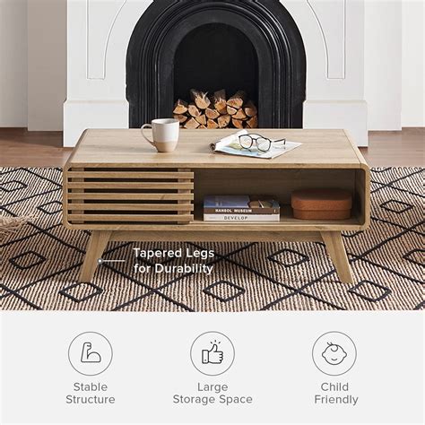 Snapklik Mopio Ensley Coffee Table Mid Century Modern Table