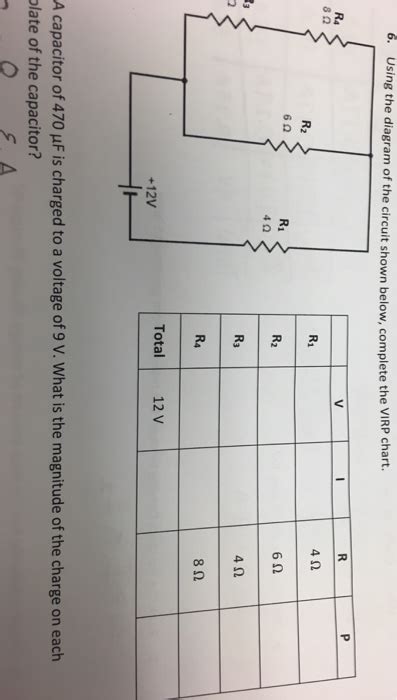 Solved 6 Using The Diagram Of The Circuit Shown Below Chegg Com