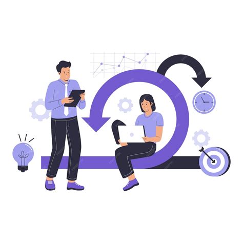 Premium Vector | Flat vector of scrum agile methodology for software development