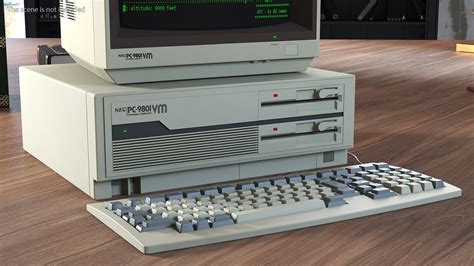 Japanese Retro Personal Computer Nec Pc 98 3d Turbosquid 2056045