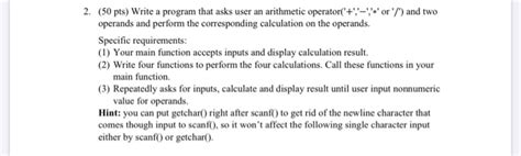 Solved 2 50 Pts Write A Program That Asks User An