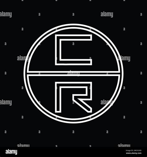 Rc Logo Monogram Abstract Inside Circle Stripe Vector Images Design