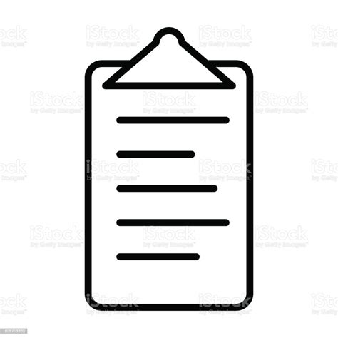 Icône De Liste De Contrôle De Ligne Symbole Du Pressepapiers Dans Le