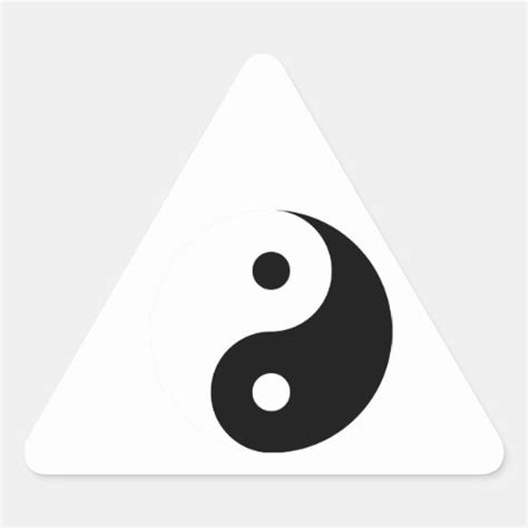 Yin Yang Symbol Taoism Triangle Sticker Zazzle