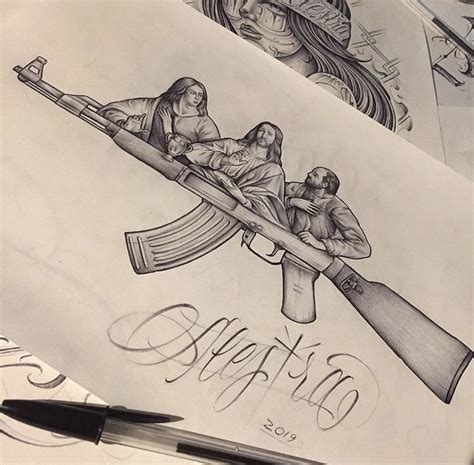 Hard Tattoo Designs Ak Tattoo Outline Ak Tattoo Design